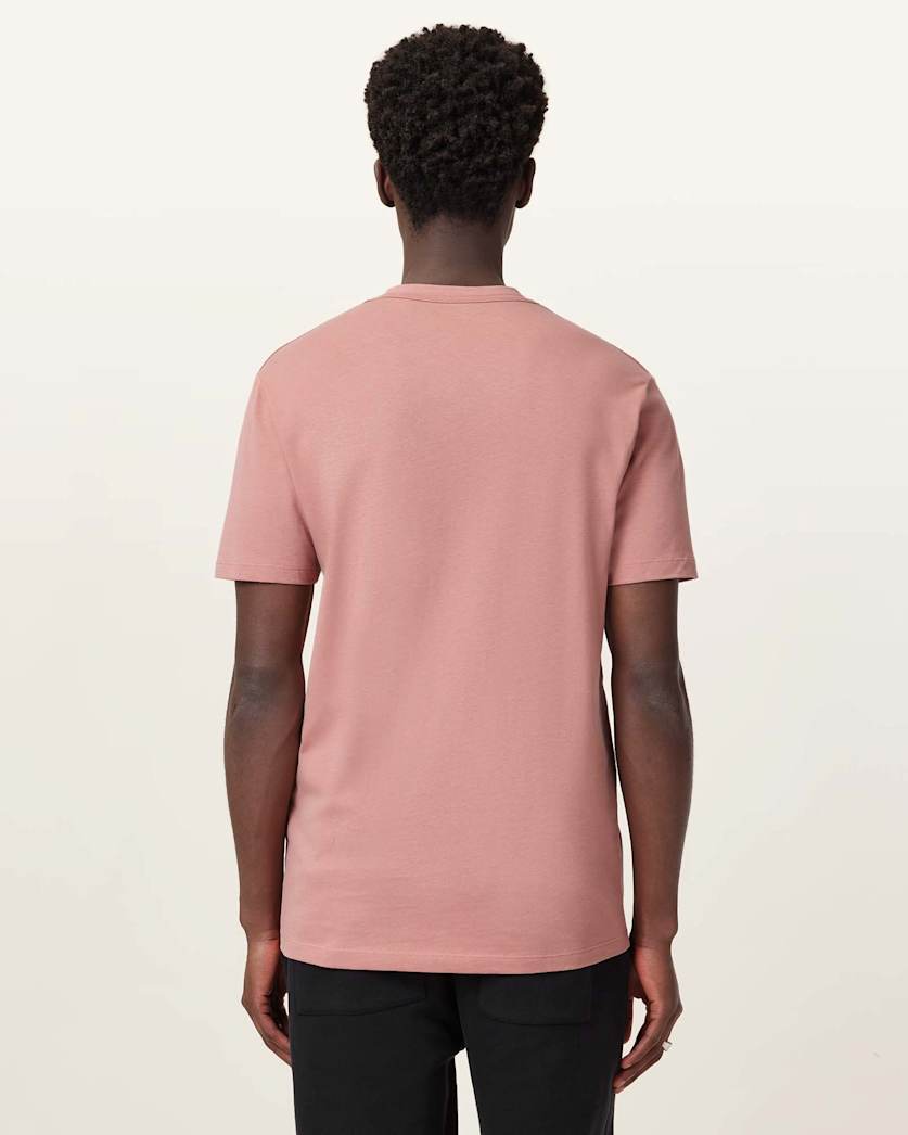 Brace Brushed Cotton Crew Neck T-Shirt CLEO PINK | ALLSAINTS US
